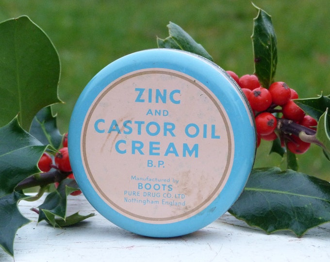Vintage Boots Zinc and Caster Oil Cream (full) - Etsy