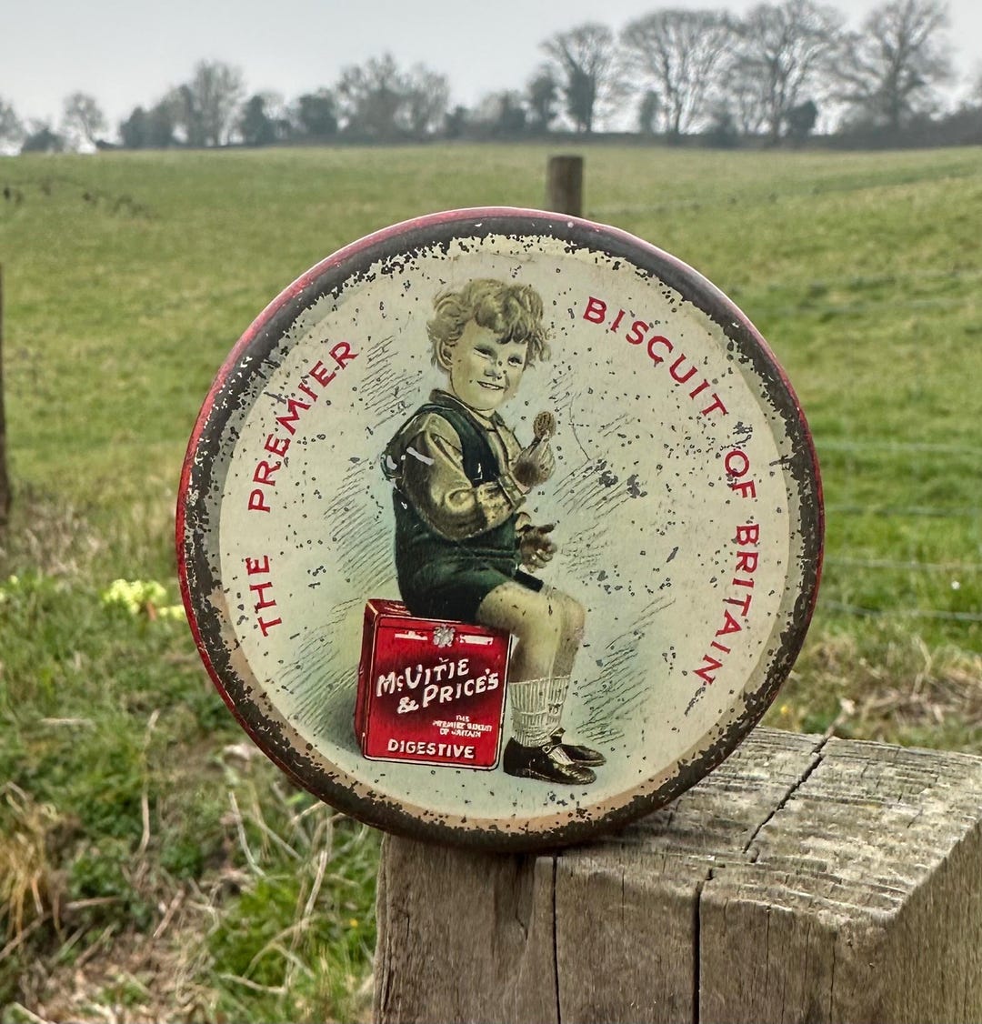 Scarce Victorian Mcvitie & Price's Vintage Biscuit Sample Round Tin ...