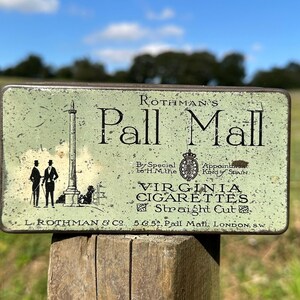 Vintage Rothman's Pall Mall Virginia 100 Cigarettes Tin - Straight Cut ...