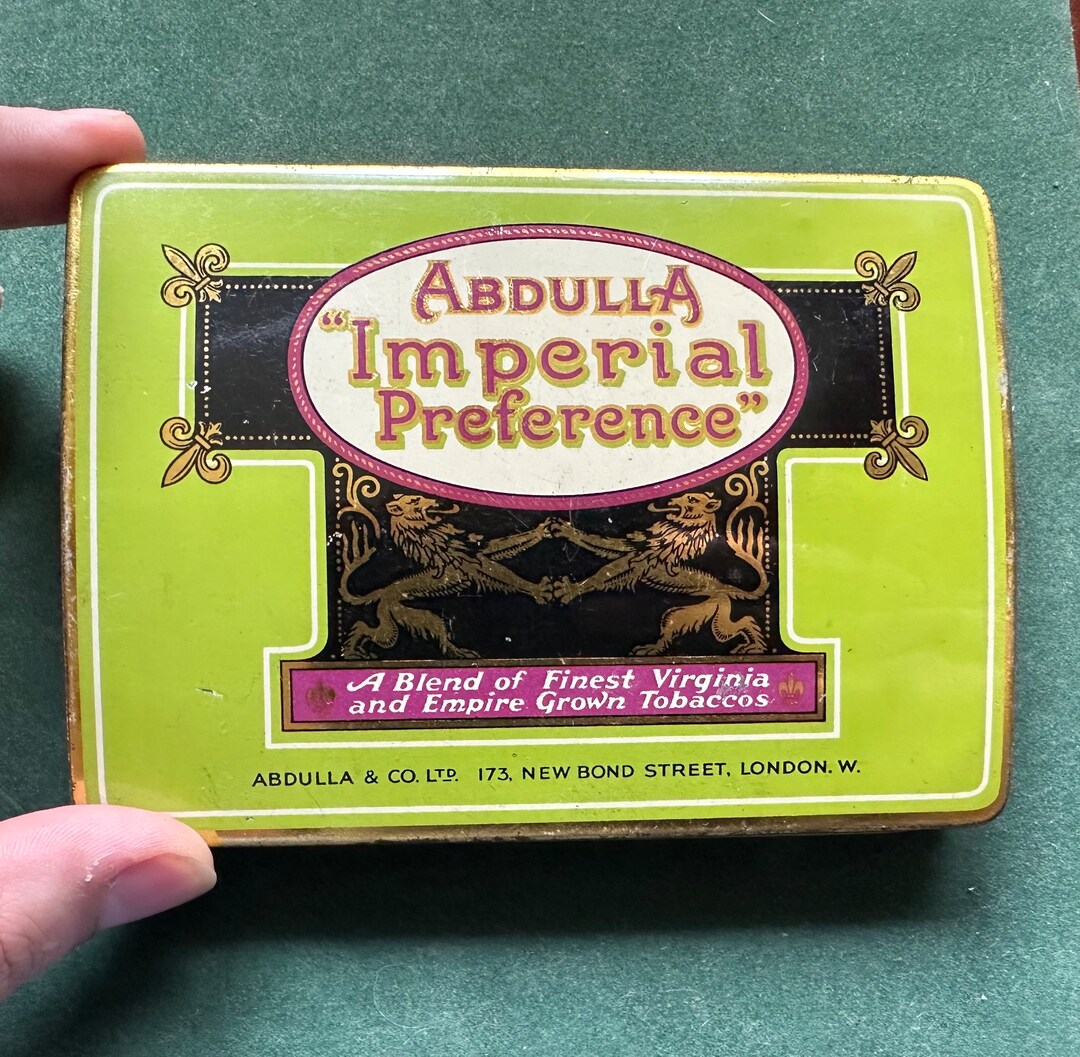 Vintage Abdulla Imperial Preference Flat 50 Cigarette Tin - Etsy