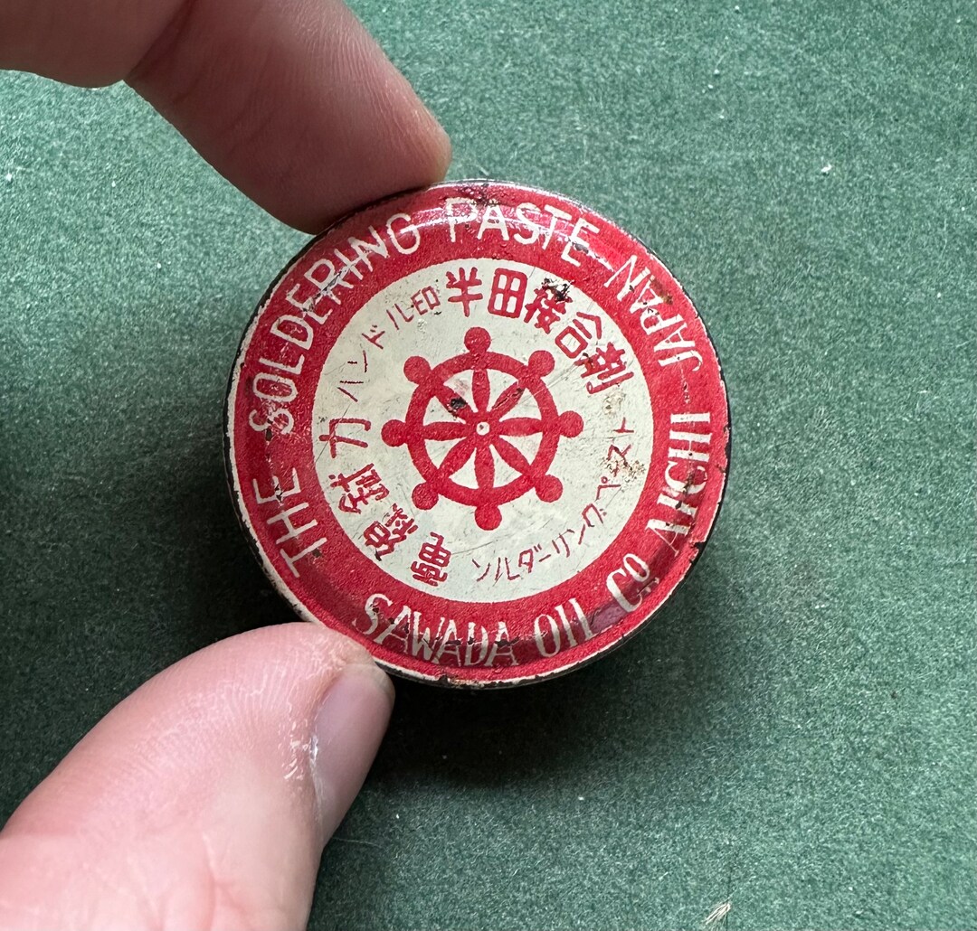 Rare Vintage Japanese Soldering Paste Tin - Etsy