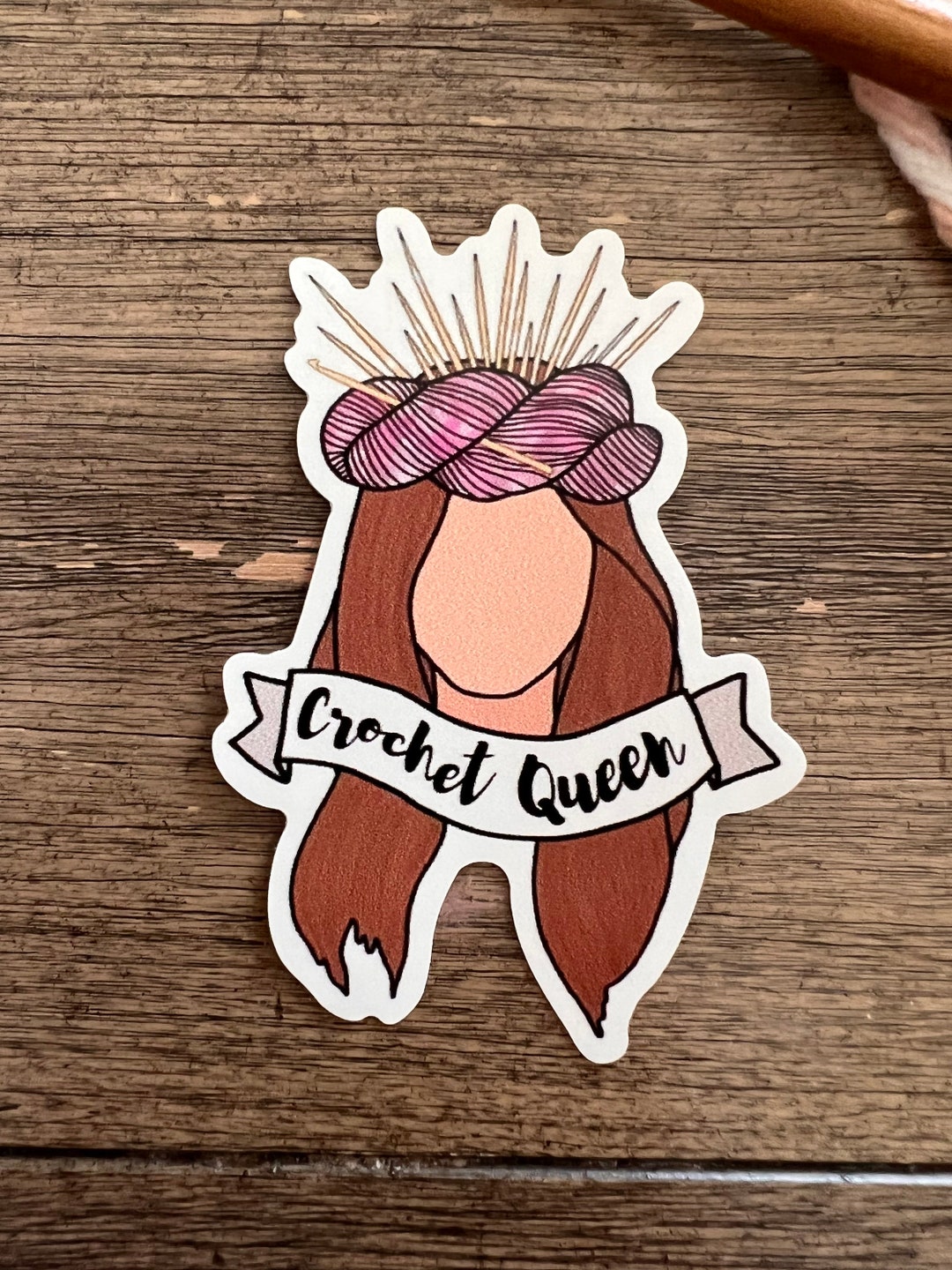 Crochet Queen Sticker / Crochet Sticker / Crochet Planner/ Crochet ...