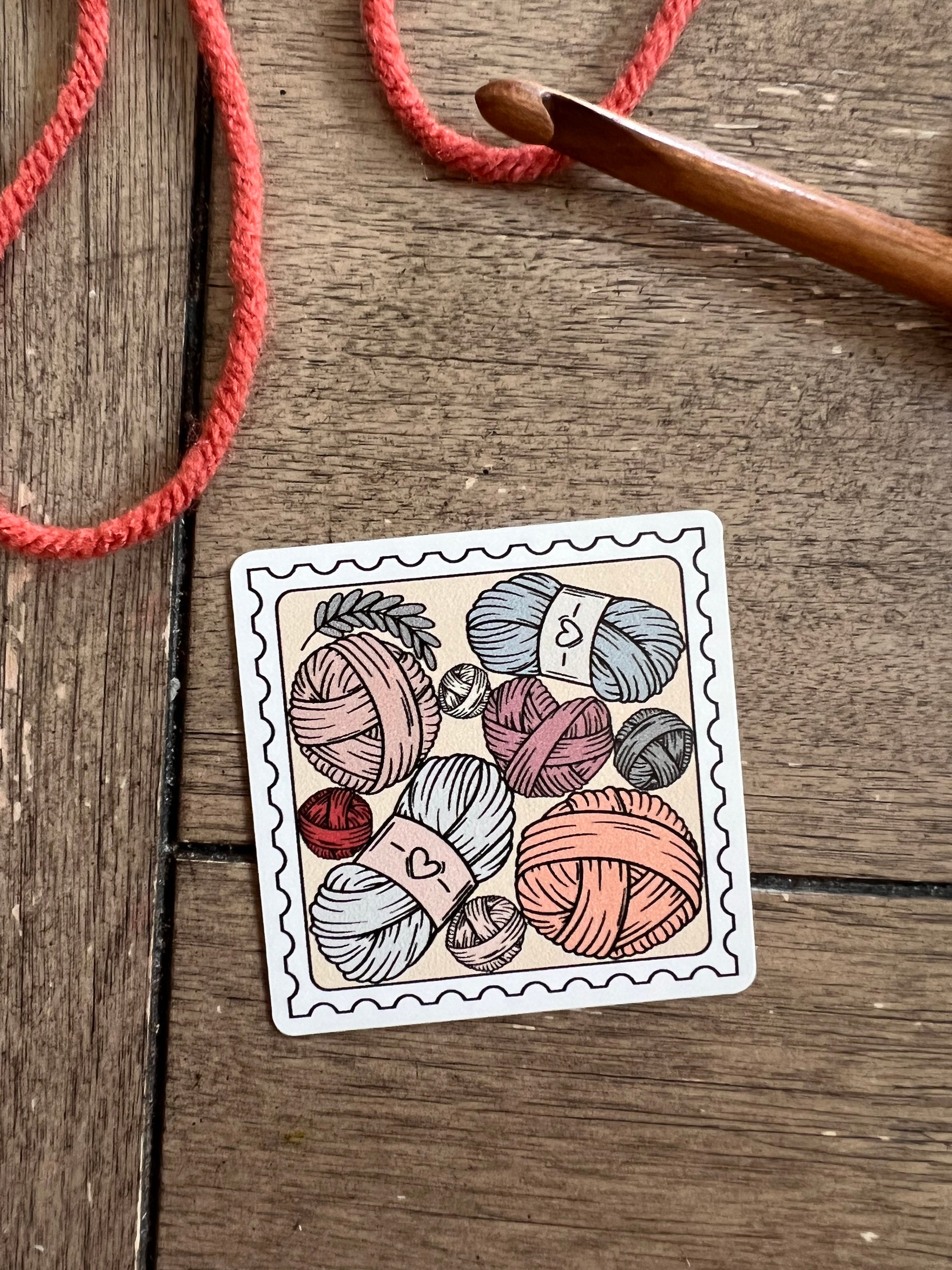 Yarn Sticker / Crochet Sticker / Knitting Sticker / Gift for - Etsy