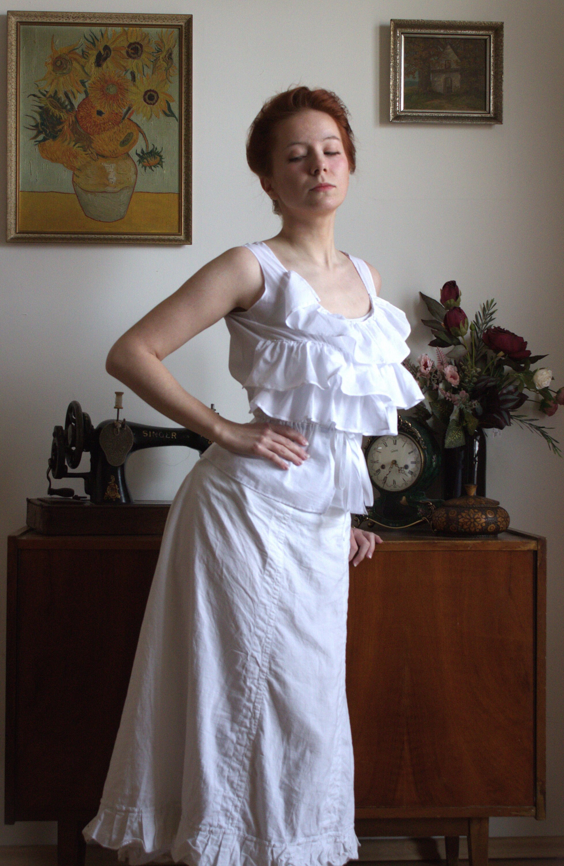 Edwardian Ruffled Push up Corset Cover, Camisole - Etsy