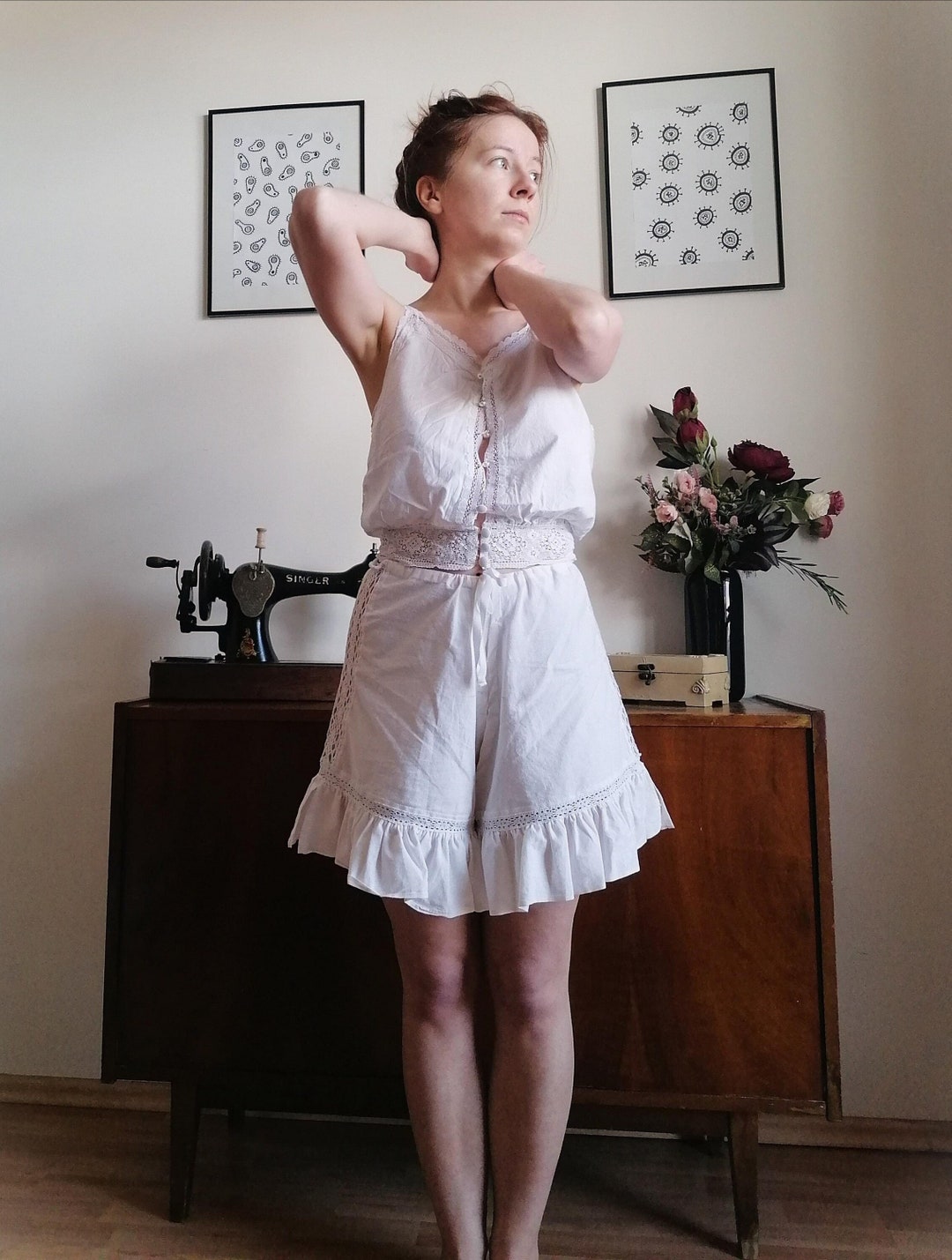 Edwardian Open Cotton Drawers, Historical Underwear - Etsy