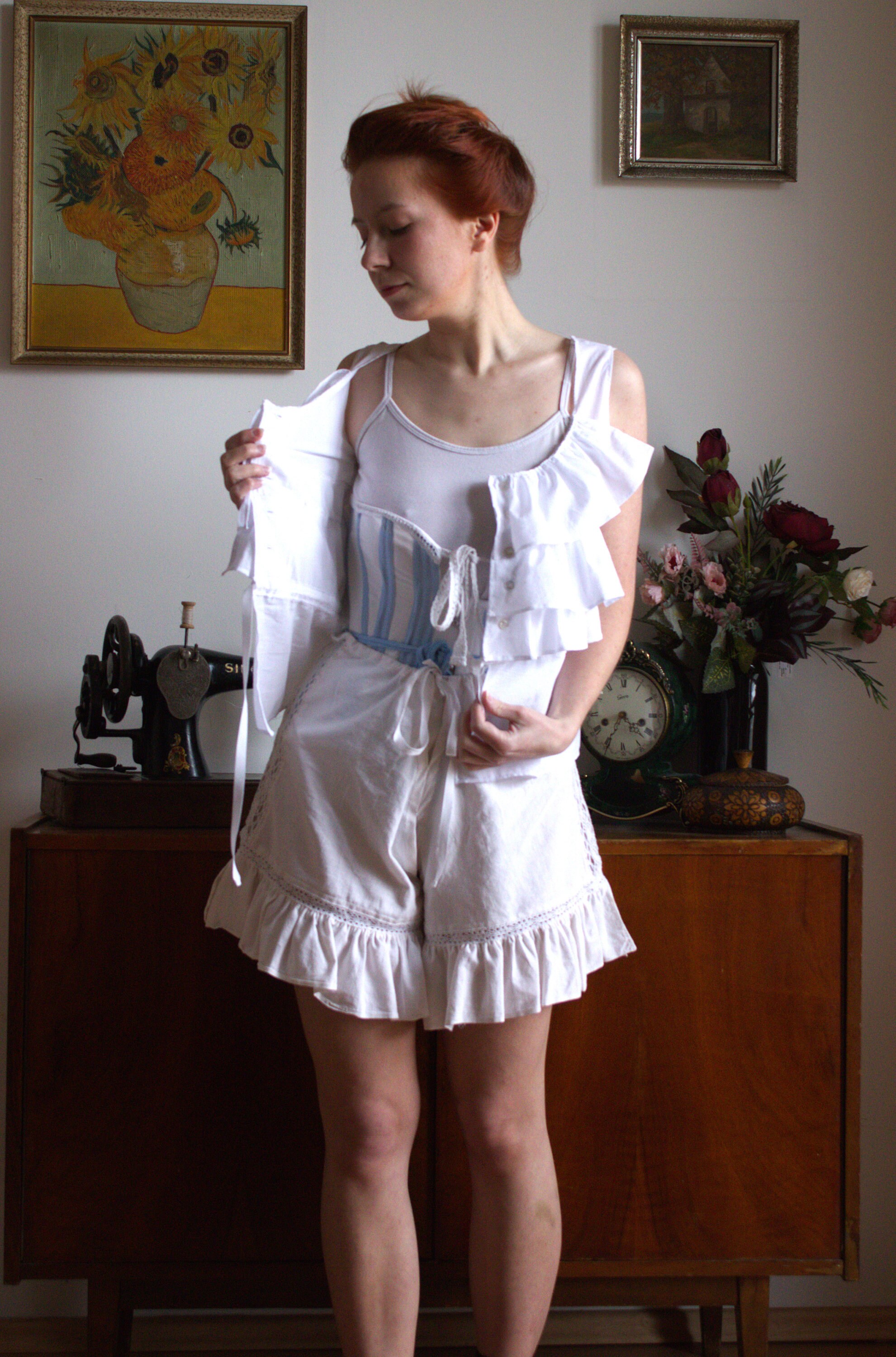 Edwardian Ruffled Push up Corset Cover, Camisole - Etsy