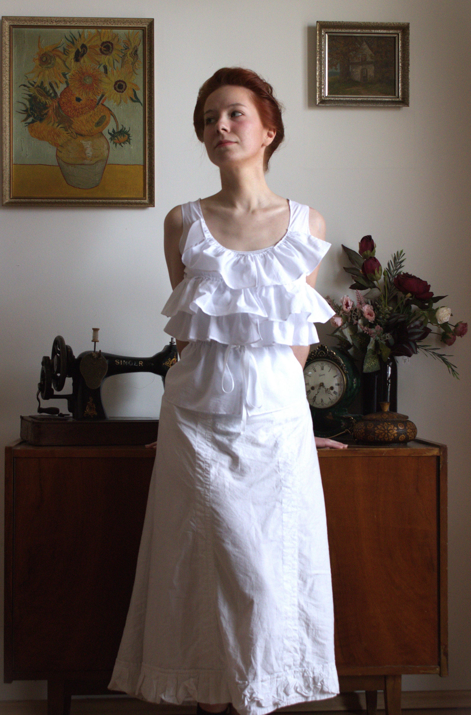 Edwardian Ruffled Push up Corset Cover, Camisole - Etsy
