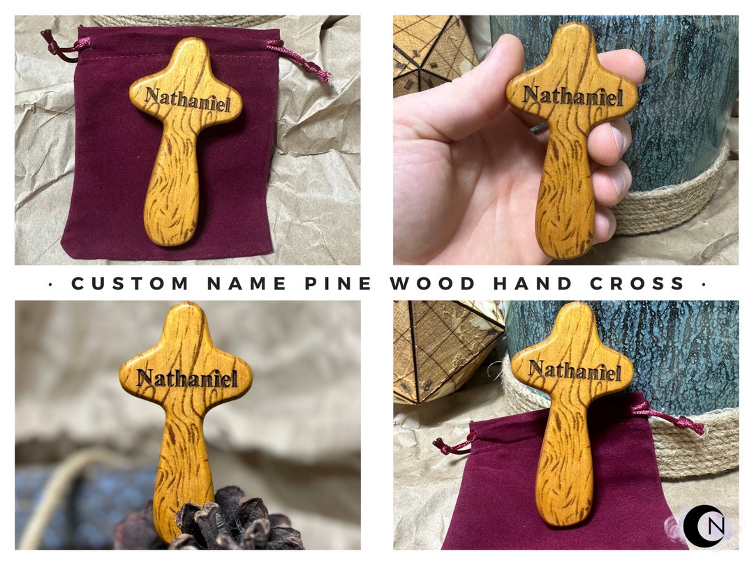 Wooden Medium Hand Prayer Cross, Christian Gifts, Personalized Cross ...