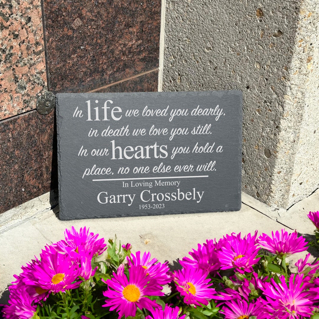 Custom 8”x12” Saying Poem Slate Sign, Memorial Garden Plaque, Loss of ...