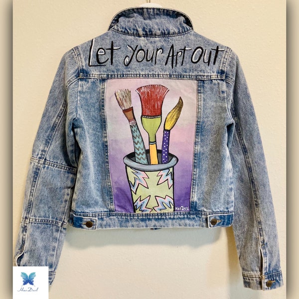 Hand Painted Denim - Etsy