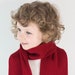 Handmade Red Knitted Wool Scarf, Personalized With Embroidered Name for ...