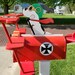 Red Baron Tri-plane Mailbox-mailbox-rural Tri-plane Mailbox-character ...