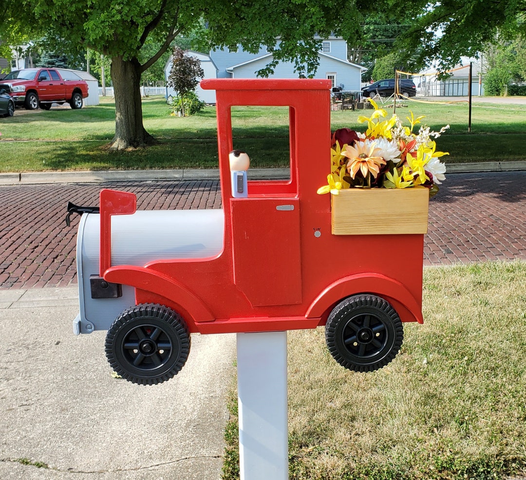 Handmade Classic Truck Mailbox With Flower Box - Pickup Truck - Delivery Truck Mailbox - Etsy