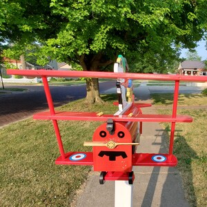 Cartoon Red Baron Characters Tri-plane Mailbox One of a Kind Mailbox ...