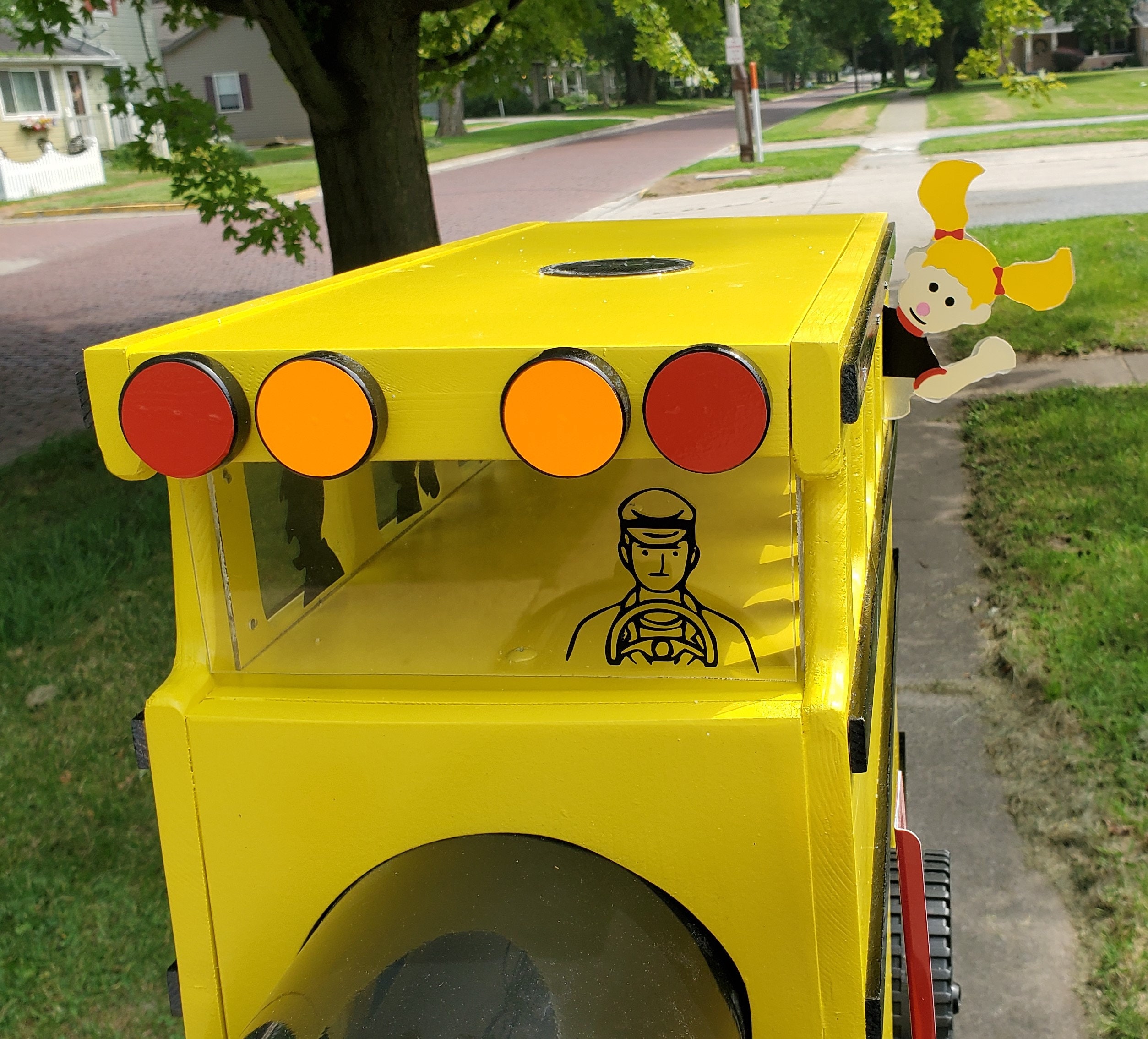 Handmade Wooden School Bus Mailbox With Solar Night Light - Etsy