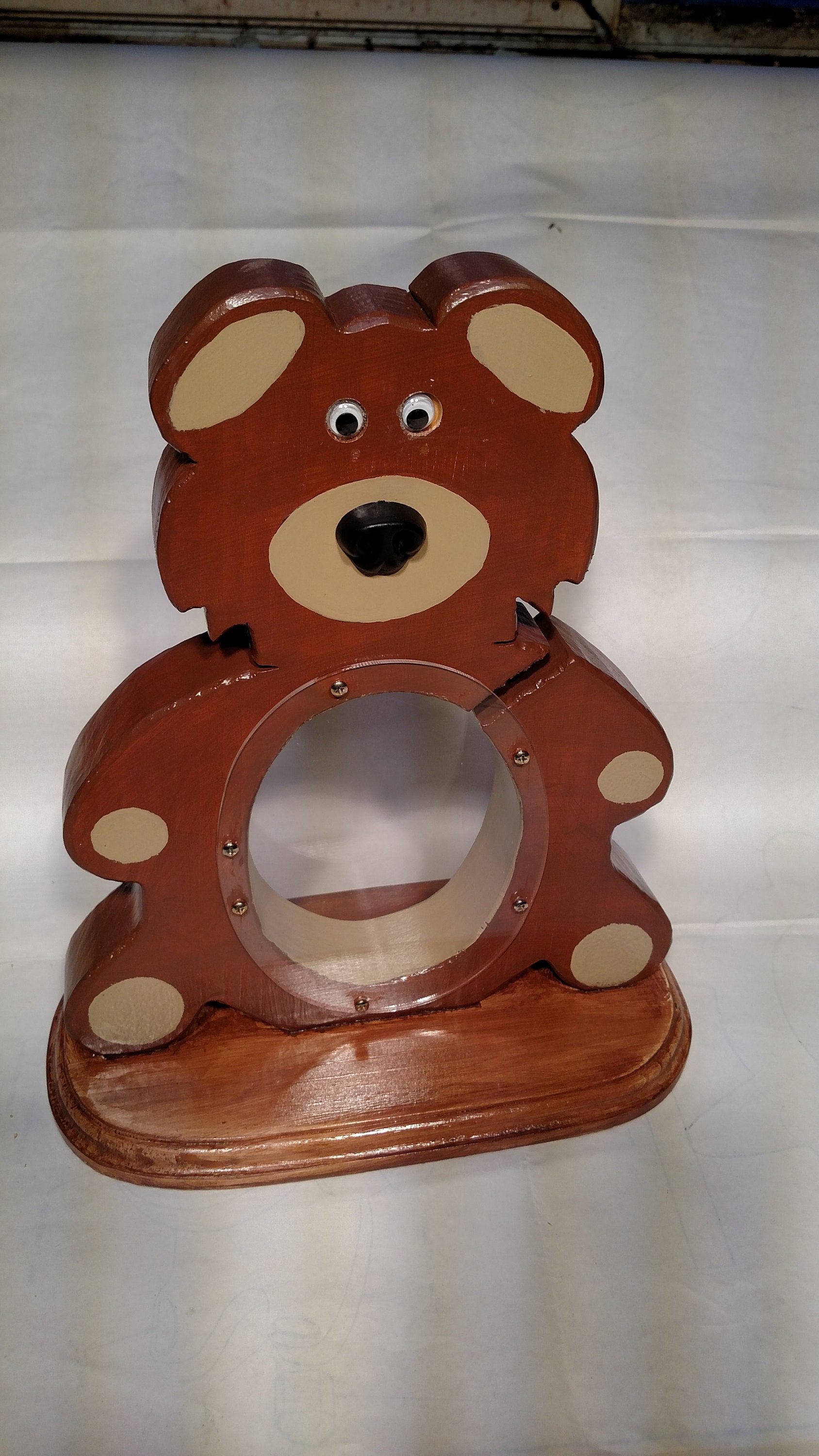 Teddy Bear Wooden Bank-Coin Bank-Piggy | Etsy