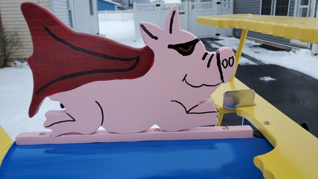 Flying Pink Pig Tri-plane Mail Box | Pink Pig | Farm Animal Mail Box ...