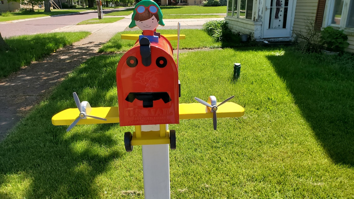 Customizable Airplane Mailbox's Rural Mailbox's Custom Mailbox's Red ...