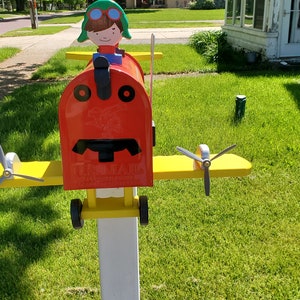 Customizable Airplane Mailbox's Rural Mailbox's Custom Mailbox's Red ...