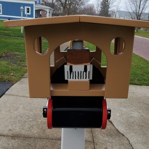 Steam Locomotive Mailbox With Solar Night Light-train Engine Mailbox ...