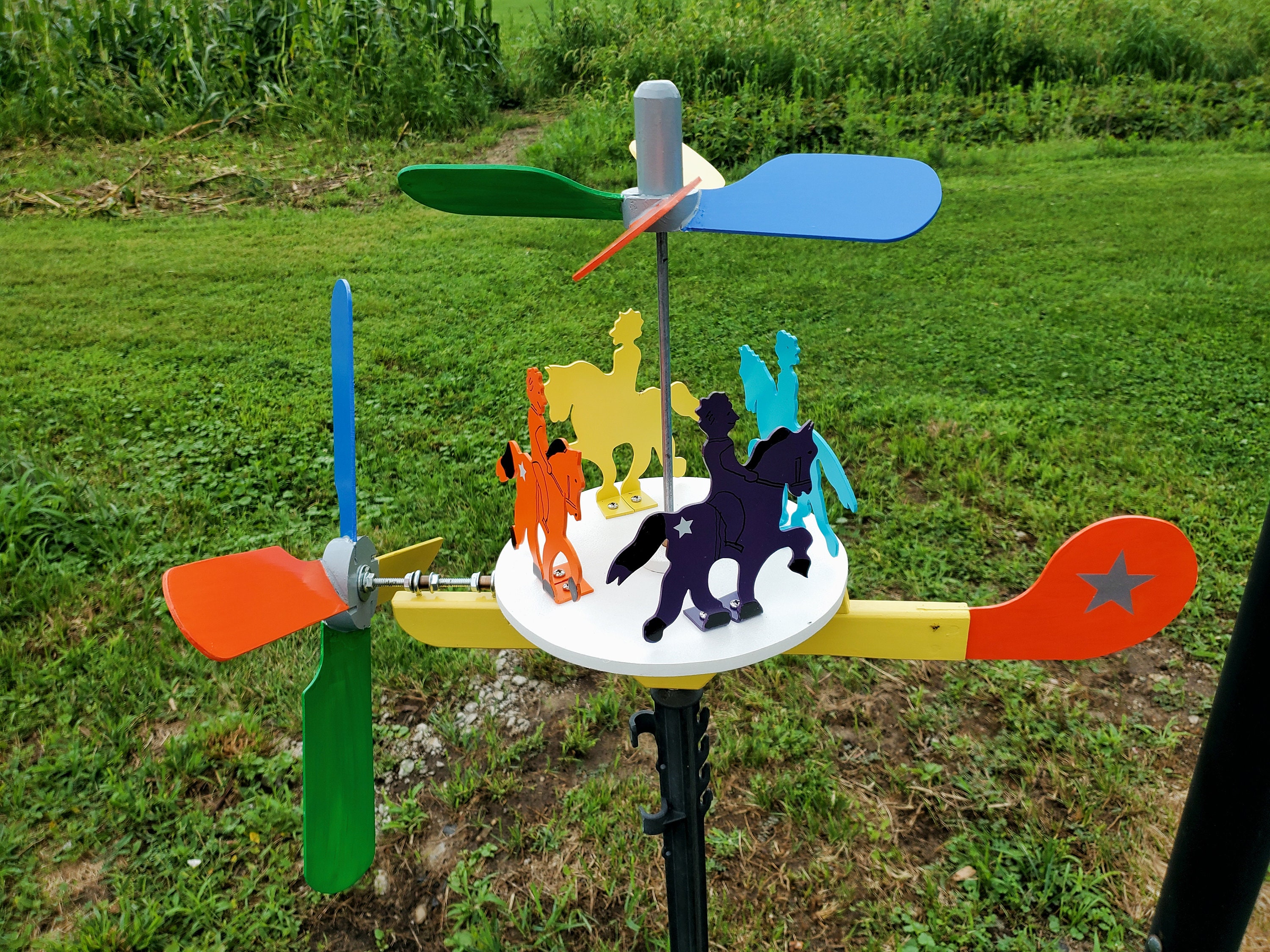 Carousel Wind Spinner-merry-go-round Yard & Garden Spinner-whirligig ...