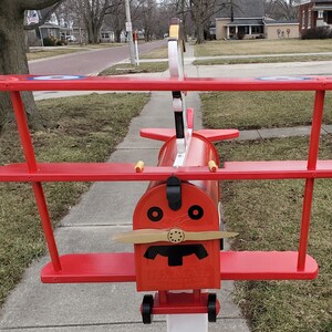 Red Baron Tri-plane Mailbox-mailbox-rural Tri-plane Mailbox-character ...