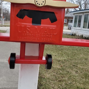 Red Baron Tri-plane Mailbox-mailbox-rural Tri-plane Mailbox-character ...