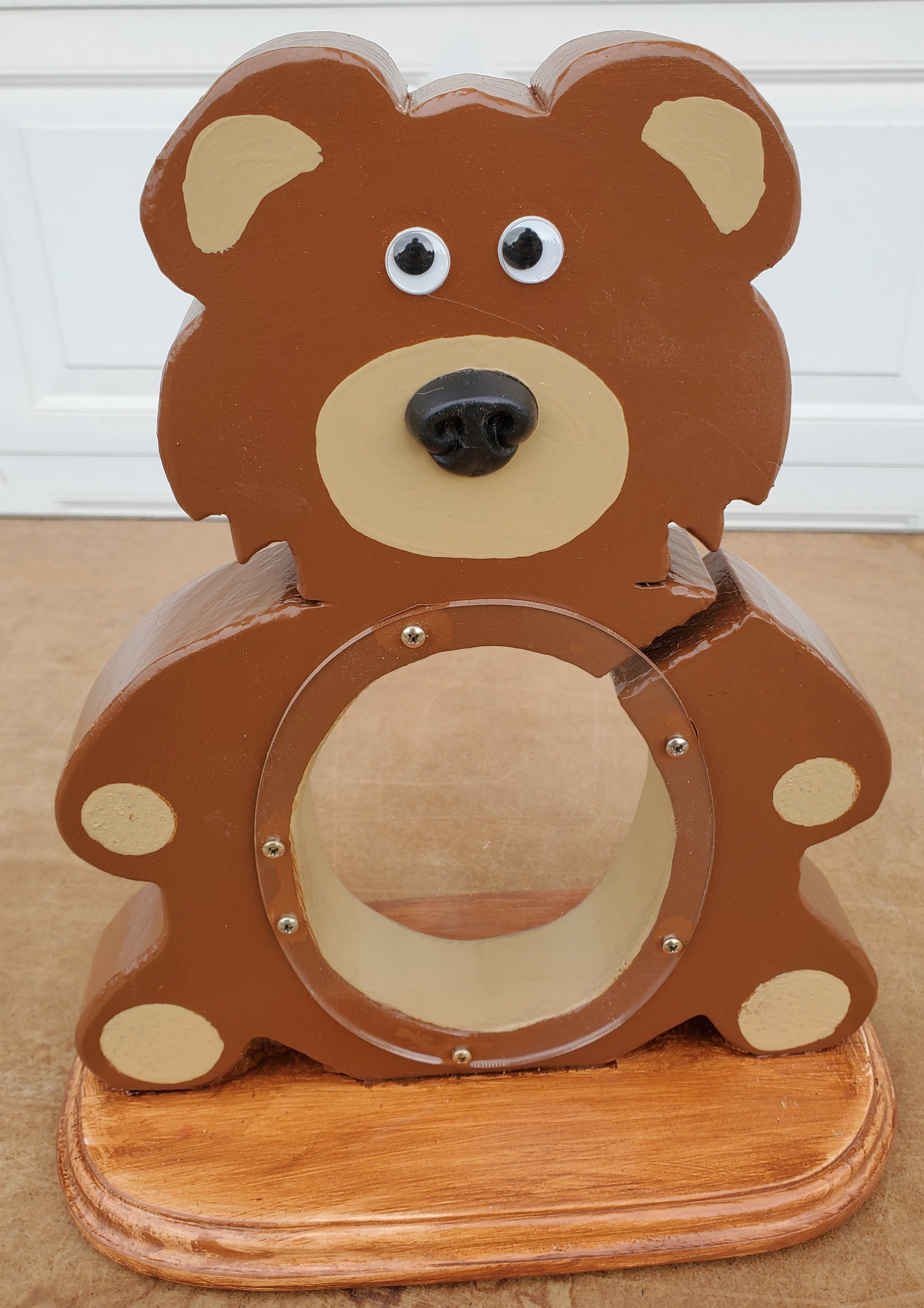 Teddy Bear Wooden Bank-coin Bank-piggy Bank-handmade-novelty-unique ...