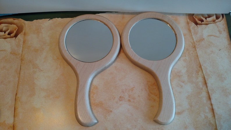 Maple Hand Held Wood Mirrors-wood Hand Mirrors-hand - Etsy