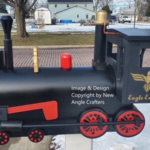 Vintage Eagle Express Steam Locomotive Mailbox With Solar Night Light ...