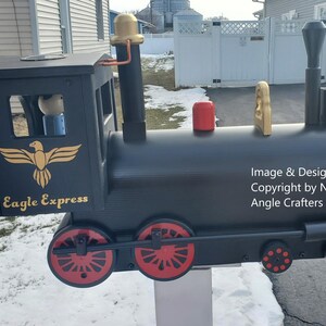 Vintage Eagle Express Steam Locomotive Mailbox With Solar Night Light ...