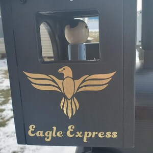 Vintage Eagle Express Steam Locomotive Mailbox With Solar Night Light ...