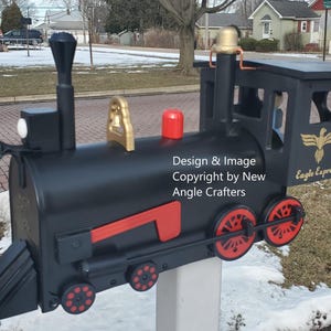 Vintage Eagle Express Steam Locomotive Mailbox With Solar Night Light ...