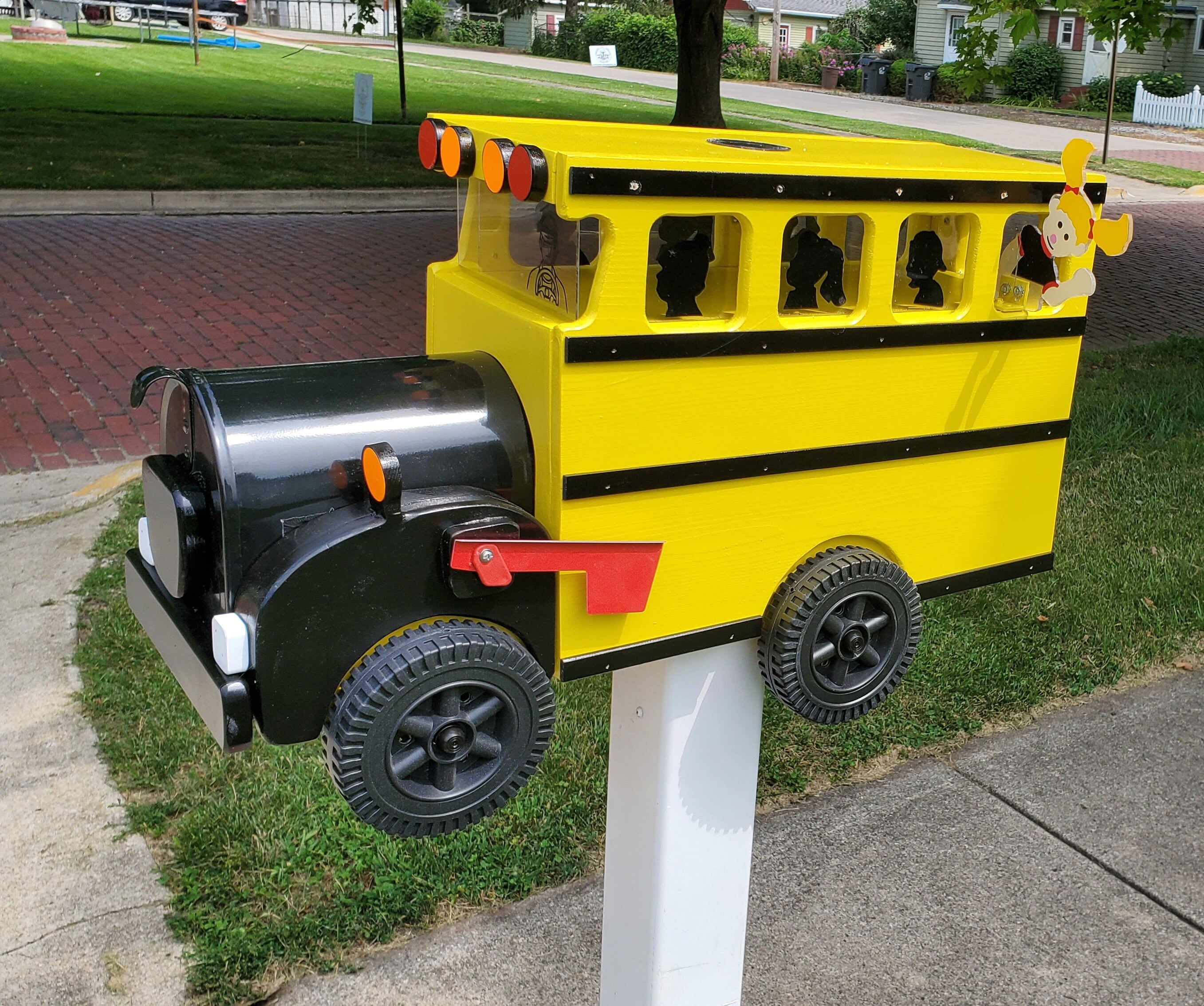 Handmade Wooden School Bus Mailbox With Solar Night Light - Etsy