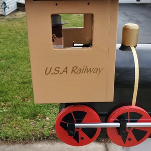Steam Locomotive Mailbox With Solar Night Light-train Engine Mailbox ...