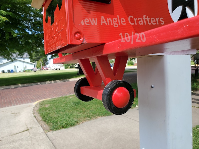 Cartoon Red Baron Characters Tri-plane Mailbox Rural Mailbox - Etsy