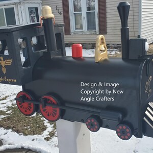 Vintage Eagle Express Steam Locomotive Mailbox With Solar Night Light ...