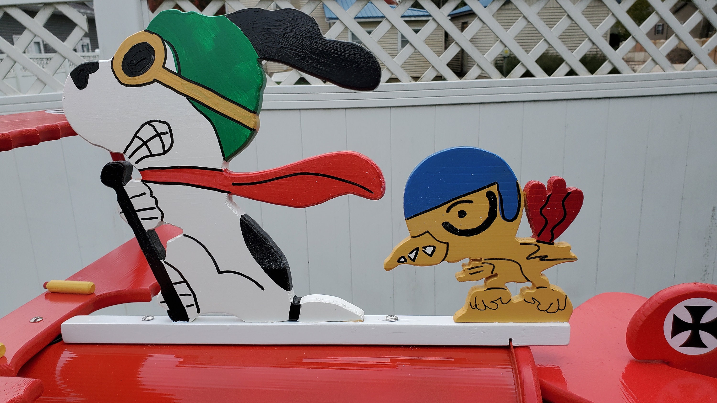 Cartoon Red Baron Characters Tri-plane Mailbox | Rural Mailbox**** - Etsy