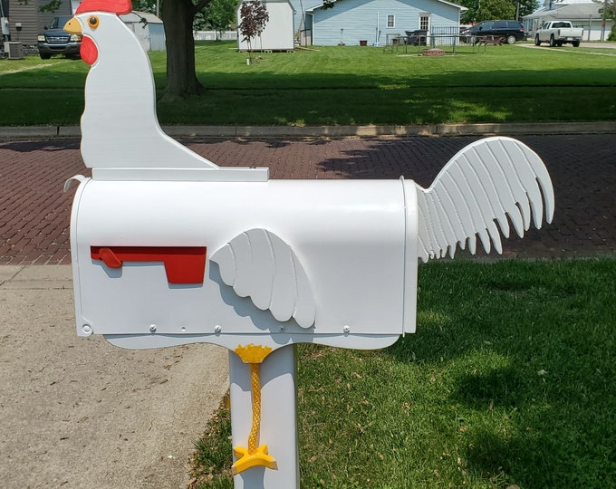 Chicken Mailbox Farm Animal Mailbox Rural Mailbox Rooster Mailbox ...