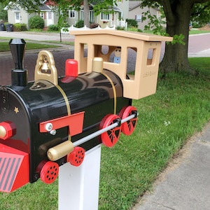 Steam Locomotive Mailbox With Solar Light: 1900s Train Engine Design - Etsy