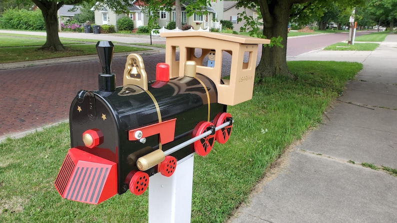 Steam Locomotive Mailbox With Solar Light: 1900s Train Engine Design - Etsy