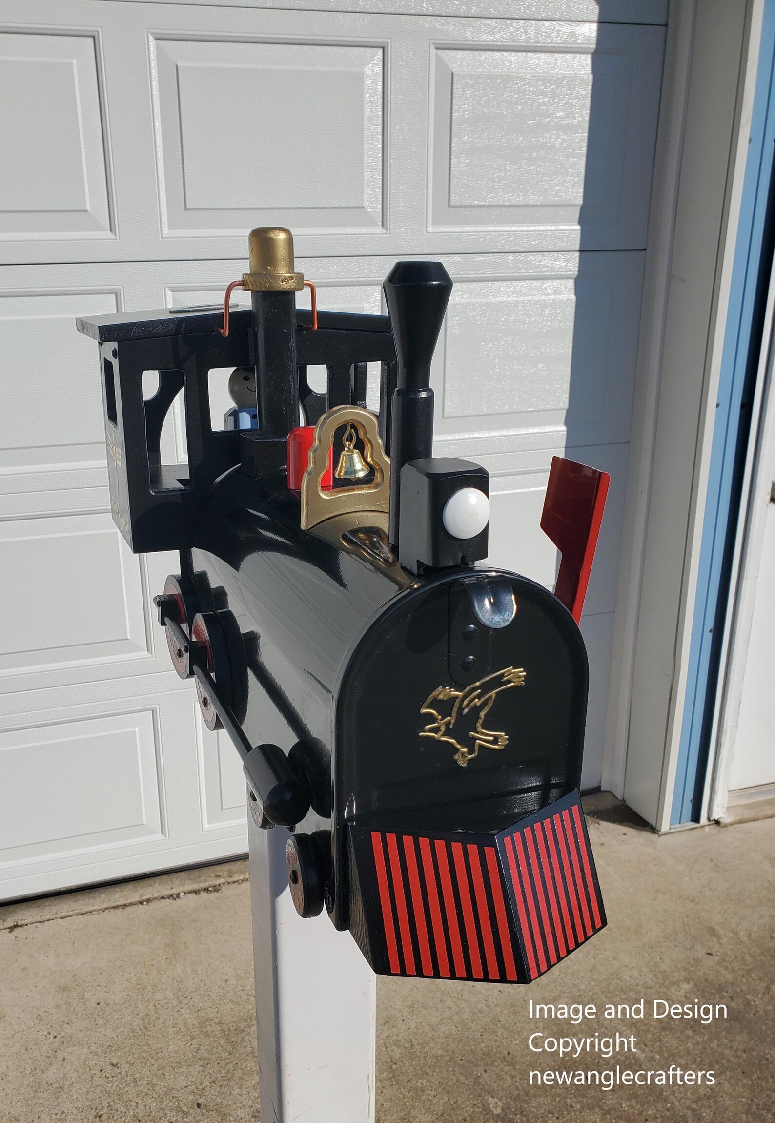 Vintage Steam Locomotive Mailbox: Eagle Express, Solar Light - Etsy