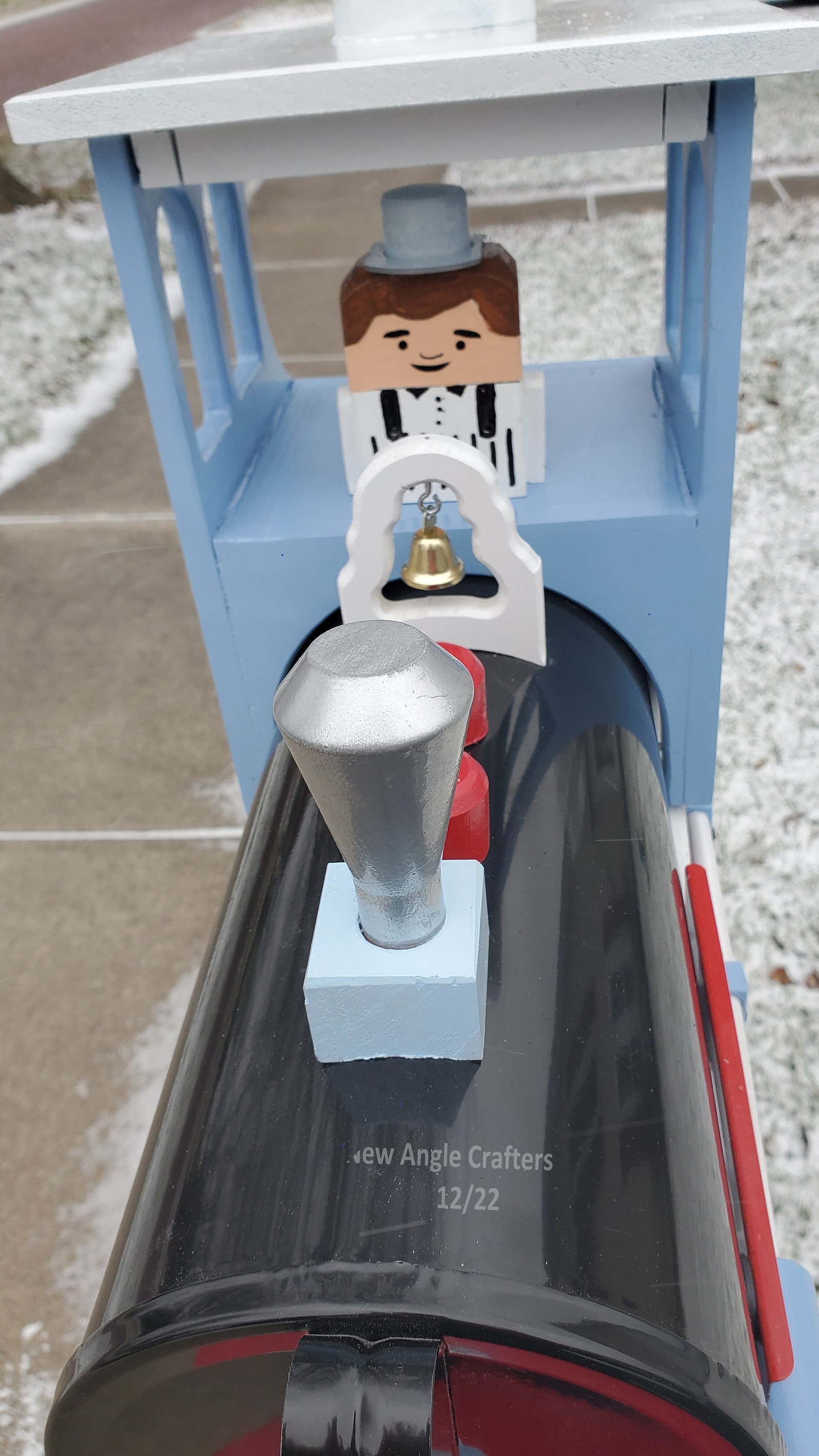 Handmade Steam Locomotive Mailbox With Solar Night Light-train Engine ...