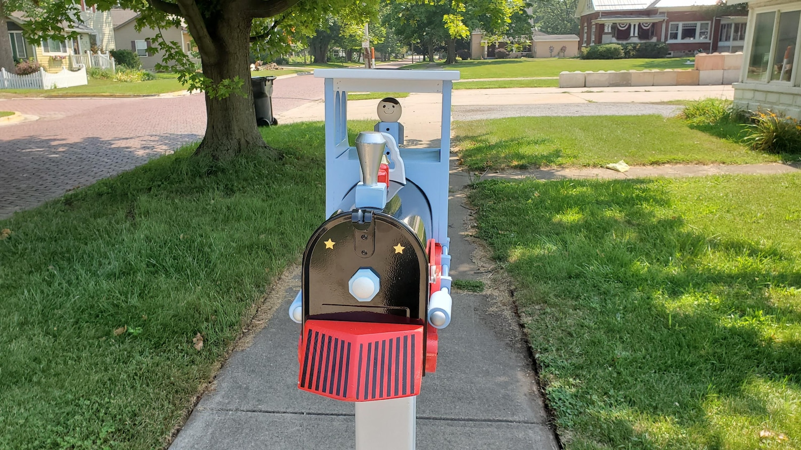 Handmade Steam Locomotive Mailbox With Solar Night Light - Etsy