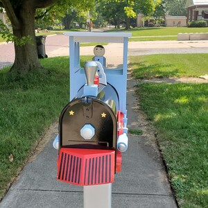 Handmade Steam Locomotive Mailbox With Solar Night Light - Etsy