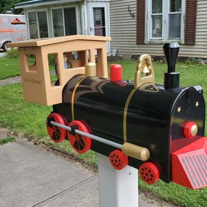 Steam Locomotive Mailbox With Solar Light: 1900s Train Engine Design - Etsy
