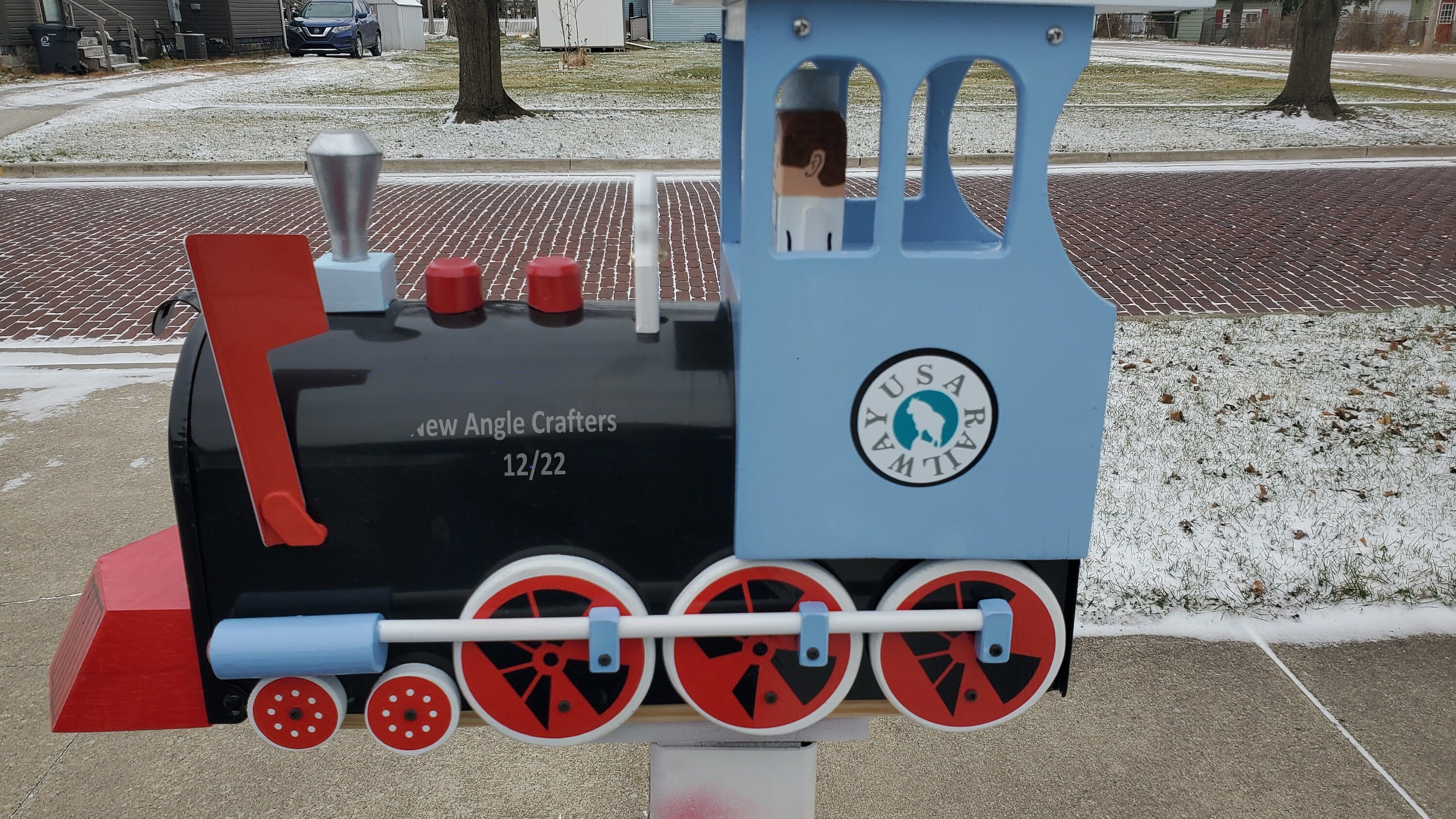 Handmade Steam Locomotive Mailbox With Solar Night Light-train - Etsy