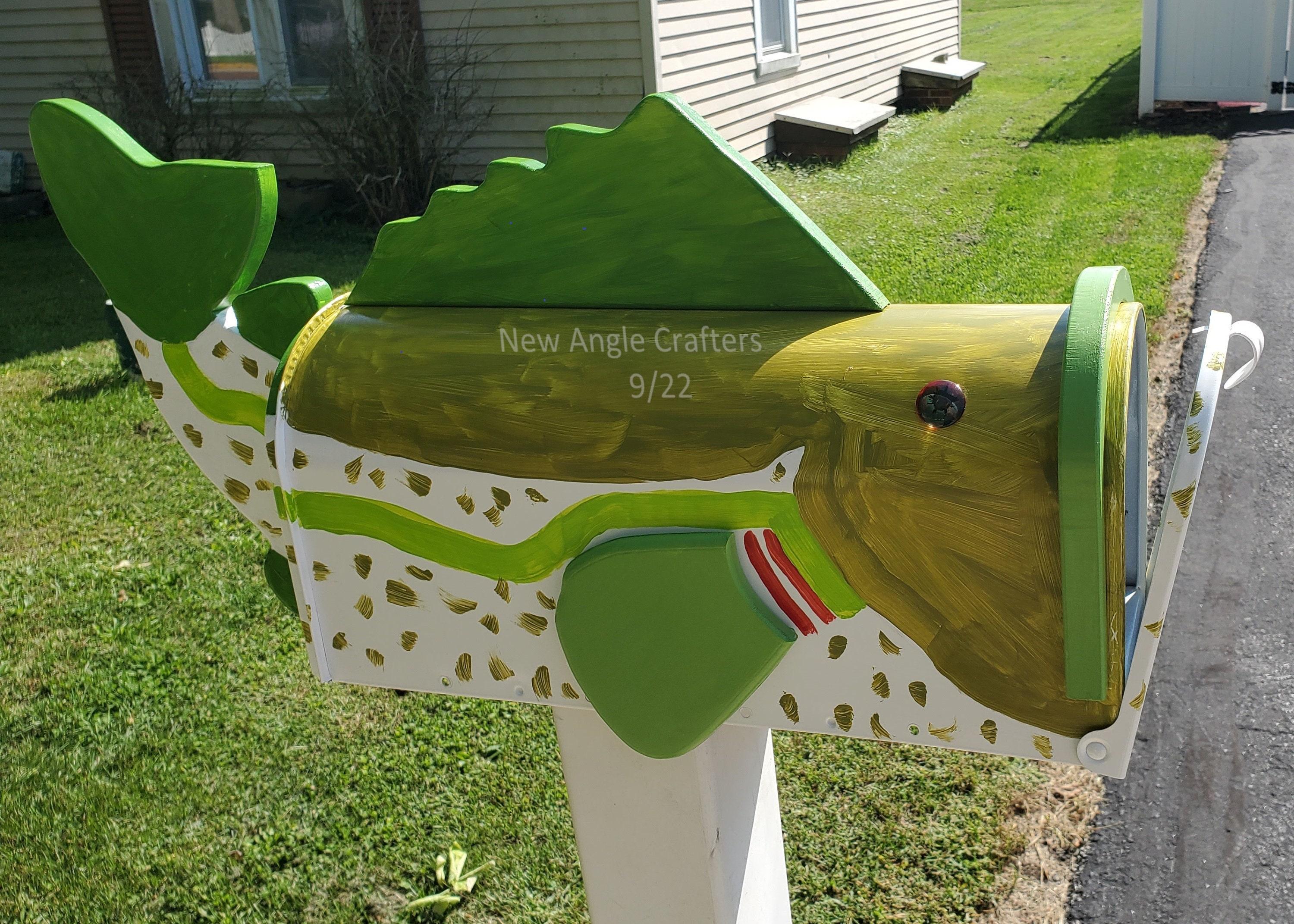 Bass Mailbox Fish Mailbox Rural Mailbox Handmade Mailbox - Etsy