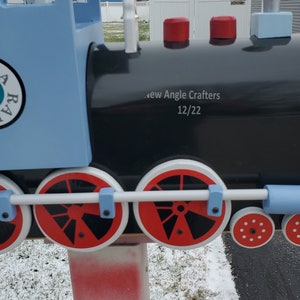 Handmade Steam Locomotive Mailbox With Solar Night Light-train Engine ...
