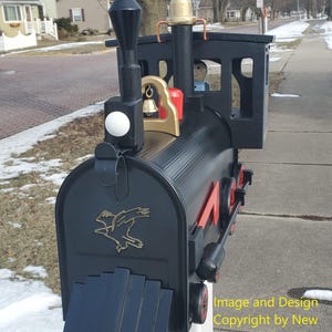 Vintage Eagle Express Steam Locomotive Mailbox With Solar Night Light ...